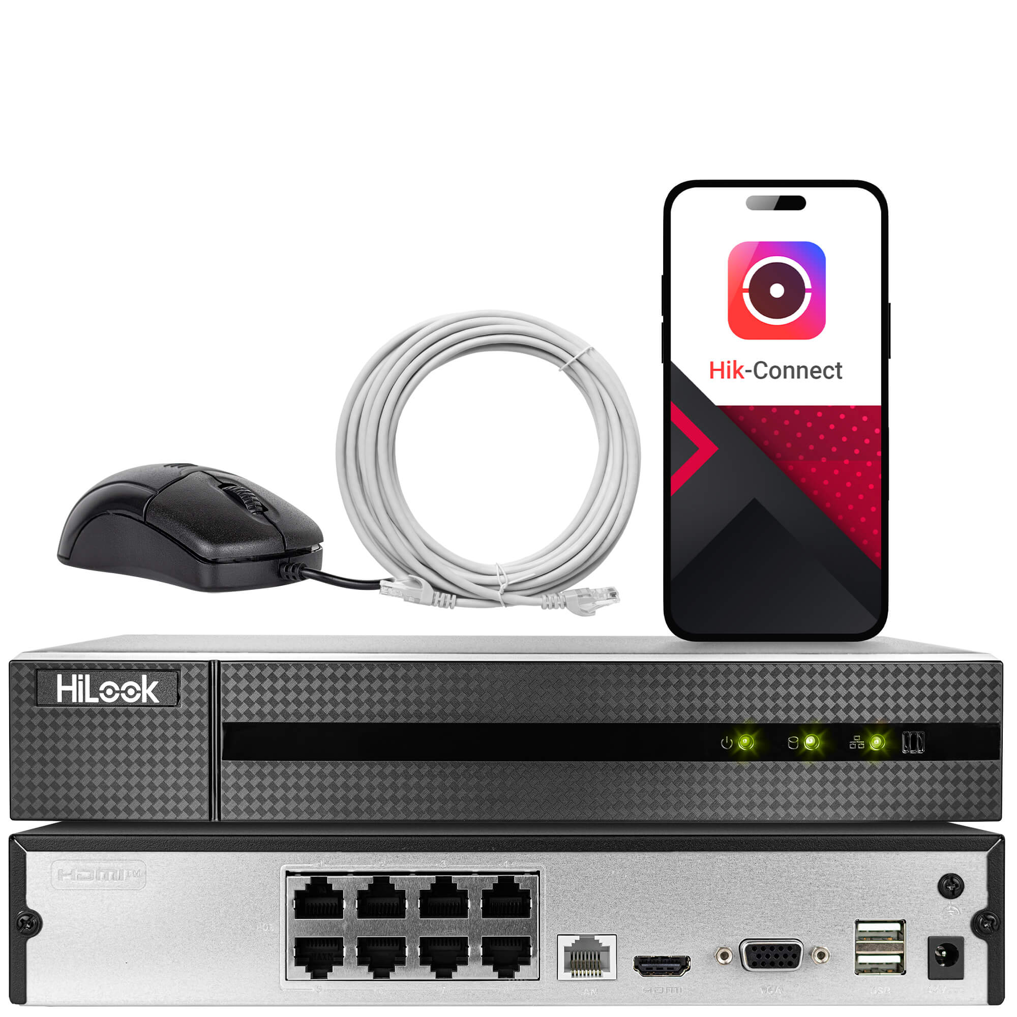 Rejestrator IP 8 kanałowy NVR-8CH-5MP/8P HiLook by Hikvision – POE