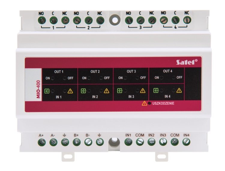 Moduł wejść/wyjść MIO-400 SATEL – 4 wejścia, 4 wyjścia | ACSP
