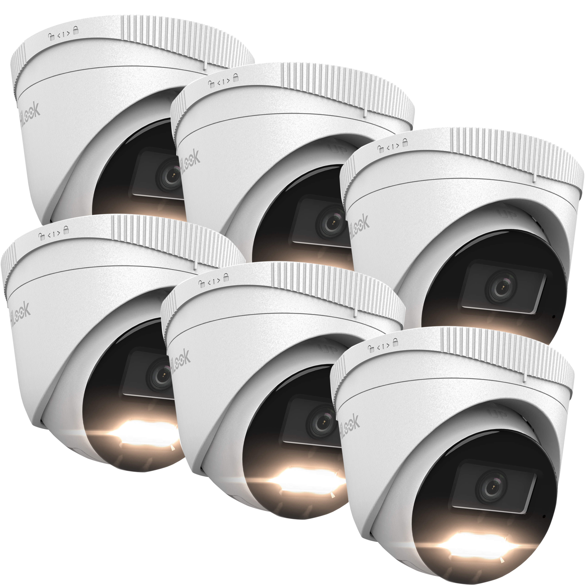 Zestaw kamer kopułowych IP HiLook by Hikvision 6x IPCAM-T6-30DL 6Mpx ...