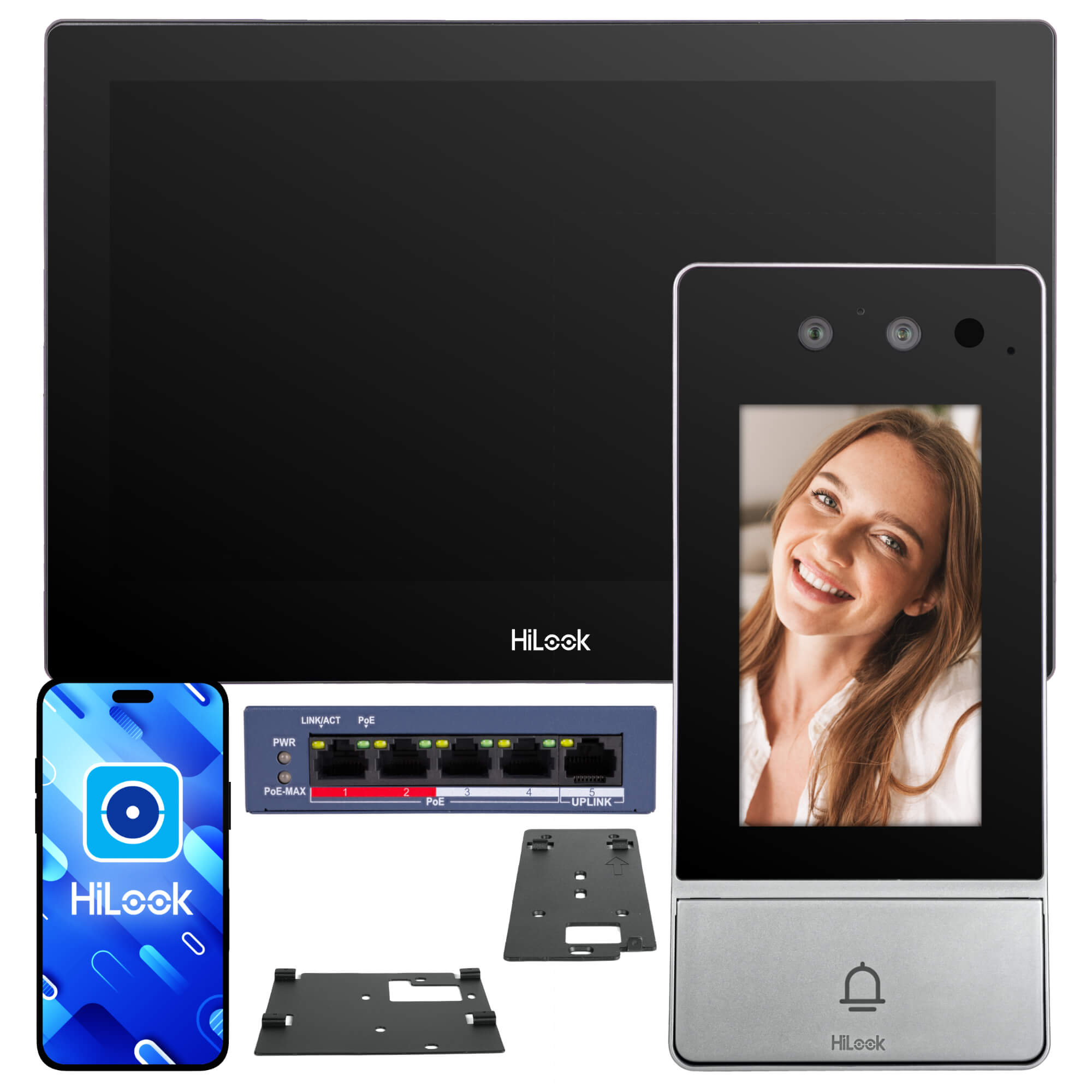 Wideodomofon IP FullHD HiLook by Hikvision – 88° | RFID, QR, BT