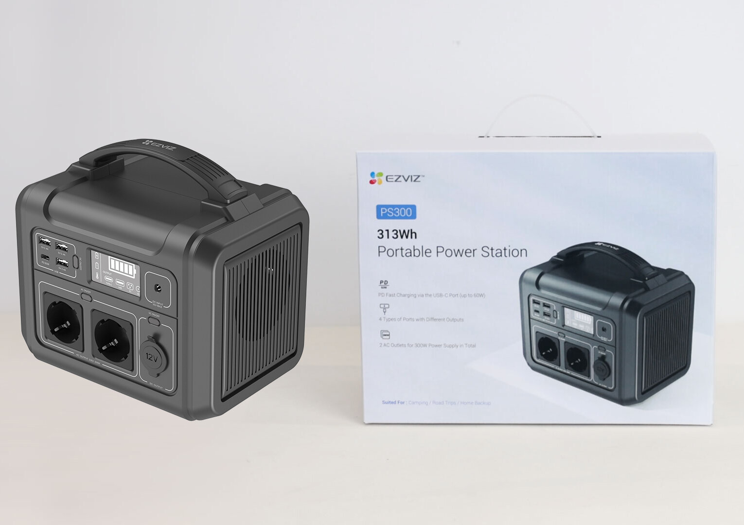 Przenośna stacja zasilania 300W PS300 EZVIZ :: IVEL.PL