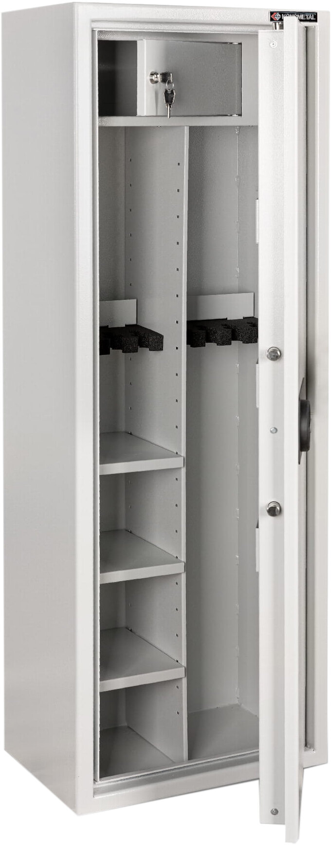 Sejf na broń długą MLB150D/4+4 szt. broni, zamek kluczowy kl. A, S1 Konsmetal :: IVEL Electronics