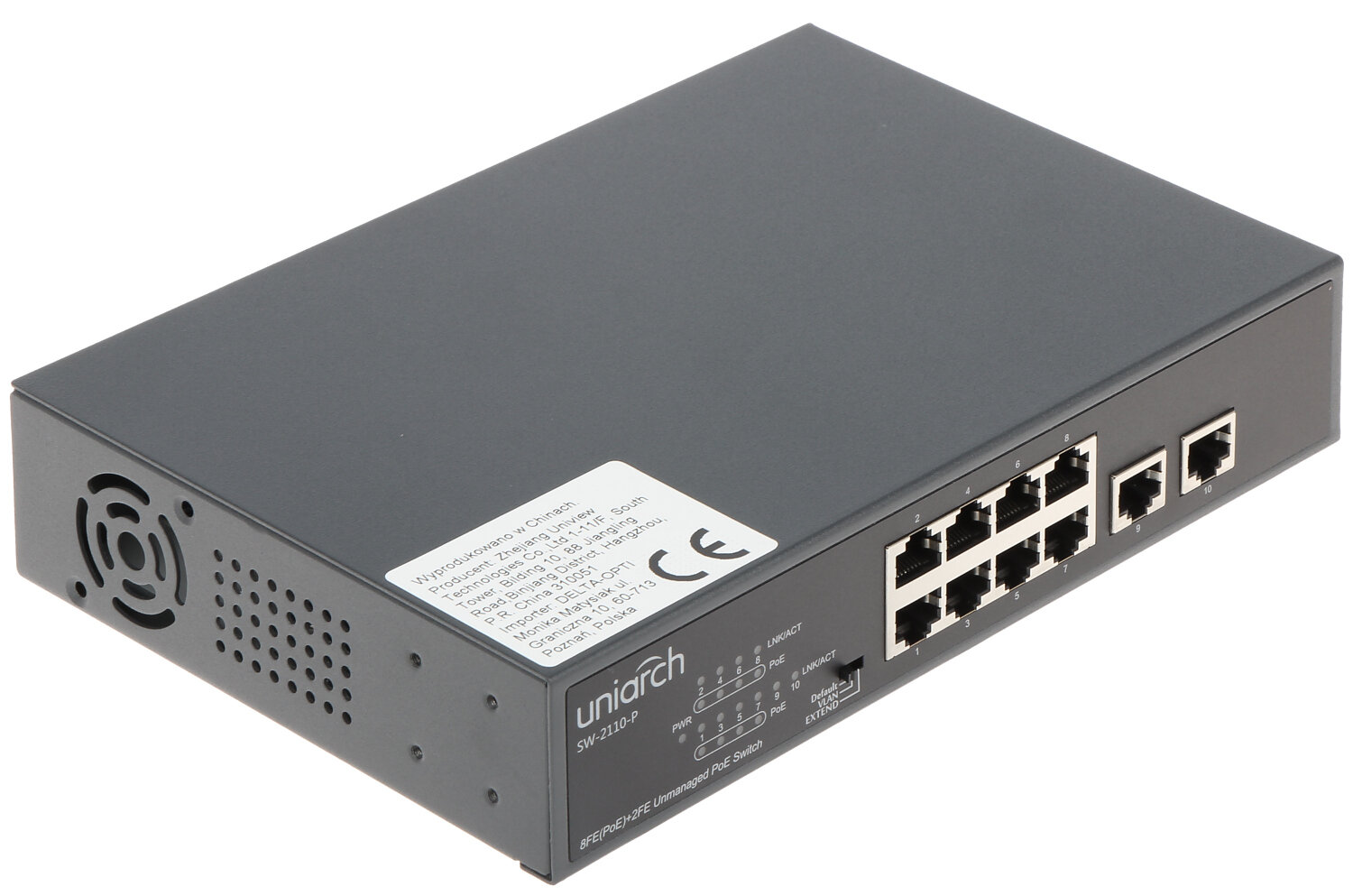 Switch POE SW-2110-P 8-portowy UNIARCH :: IVEL Electronics