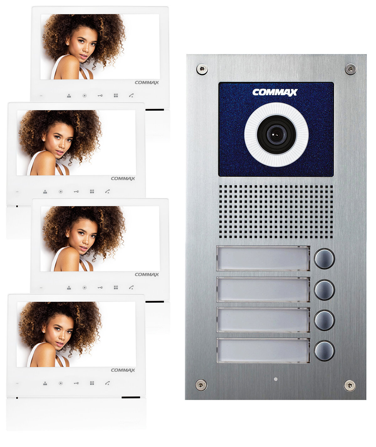 Wideodomofon zestaw Commax DRC-4UC + 4x CDV-70H :: IVEL Electronics