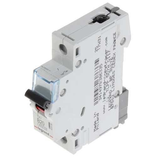 Wyłącznik nadprądowy LE-403358 JEDNOFAZOWY 20A TYP B LEGRAND :: IVEL ...