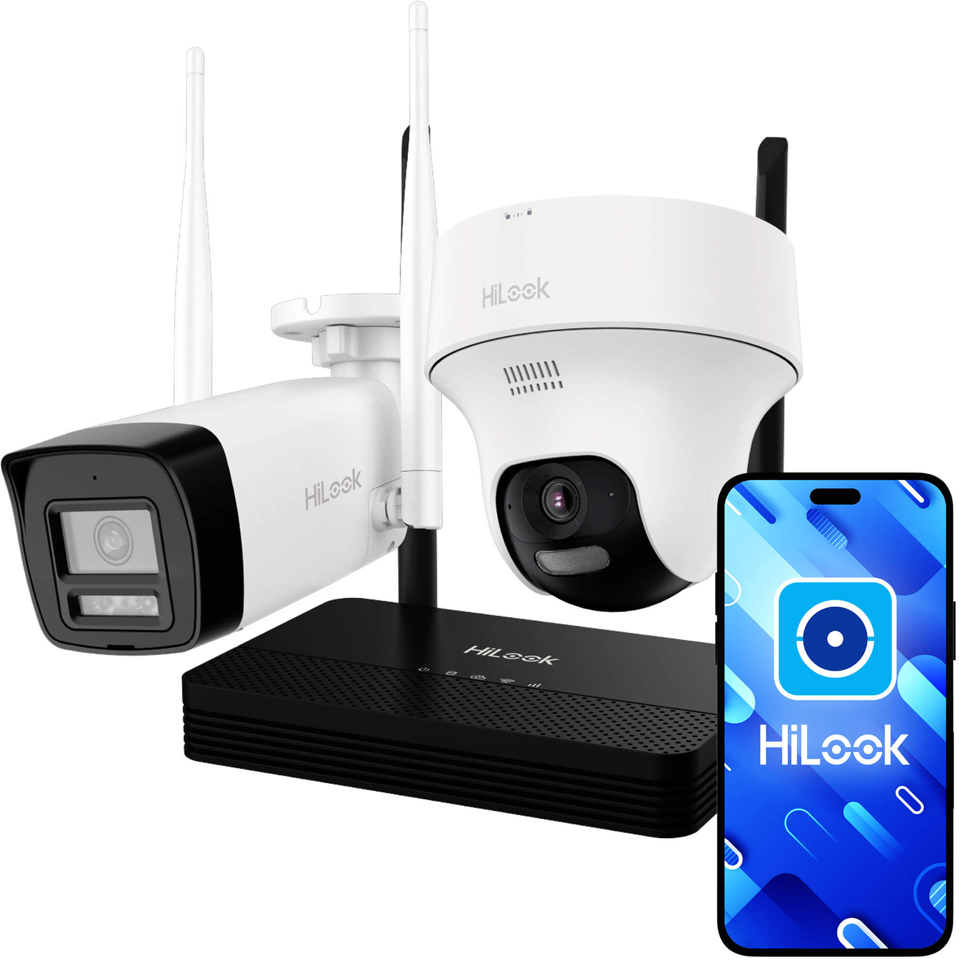 Monitoring Wi-Fi 4Mpx | HiLook WIFIKIT-BT4-4CH – 2 kamery